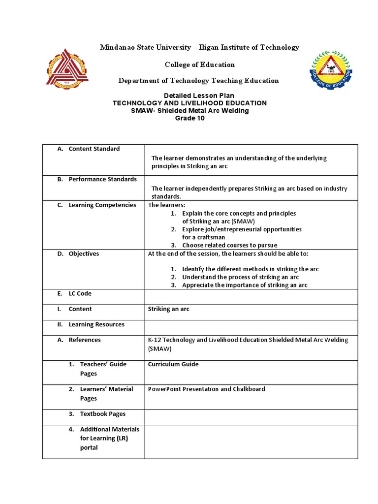 DLP-6 Striking-An-Arc | PDF | Welding | Construction