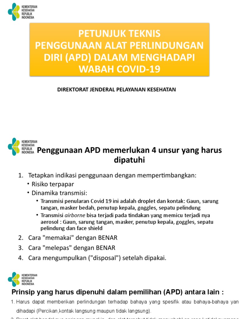 Panduan APD untuk Penanganan COVID-19 | PDF