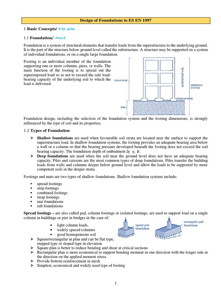 Foundation Design To ES EN 1997 | PDF | Foundation (Engineering) | Bending