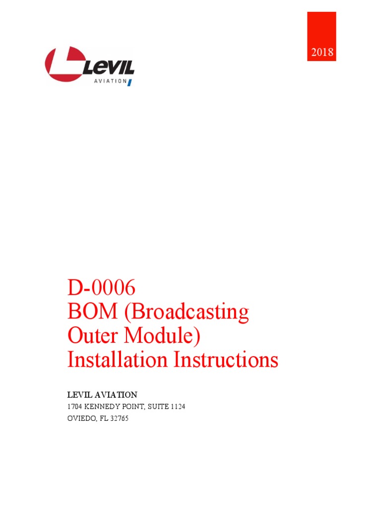 D-0006 BOM (Broadcasting Outer Module) Installation Instructions | PDF ...