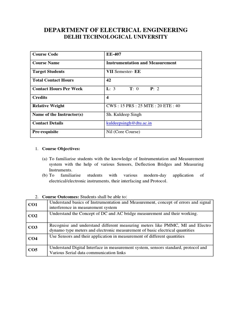 Instrumentation & Measurement (KS) | PDF | Sensor | Instrumentation