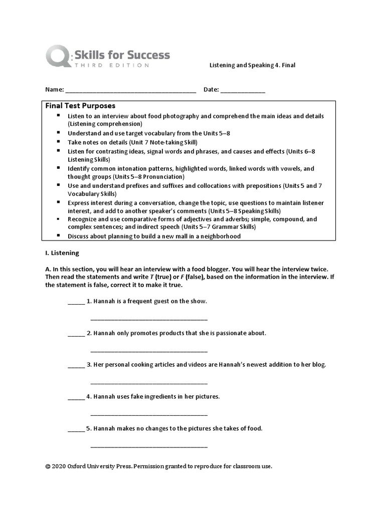 Q3e LS4 F Student | PDF | Adverb | Reading Comprehension