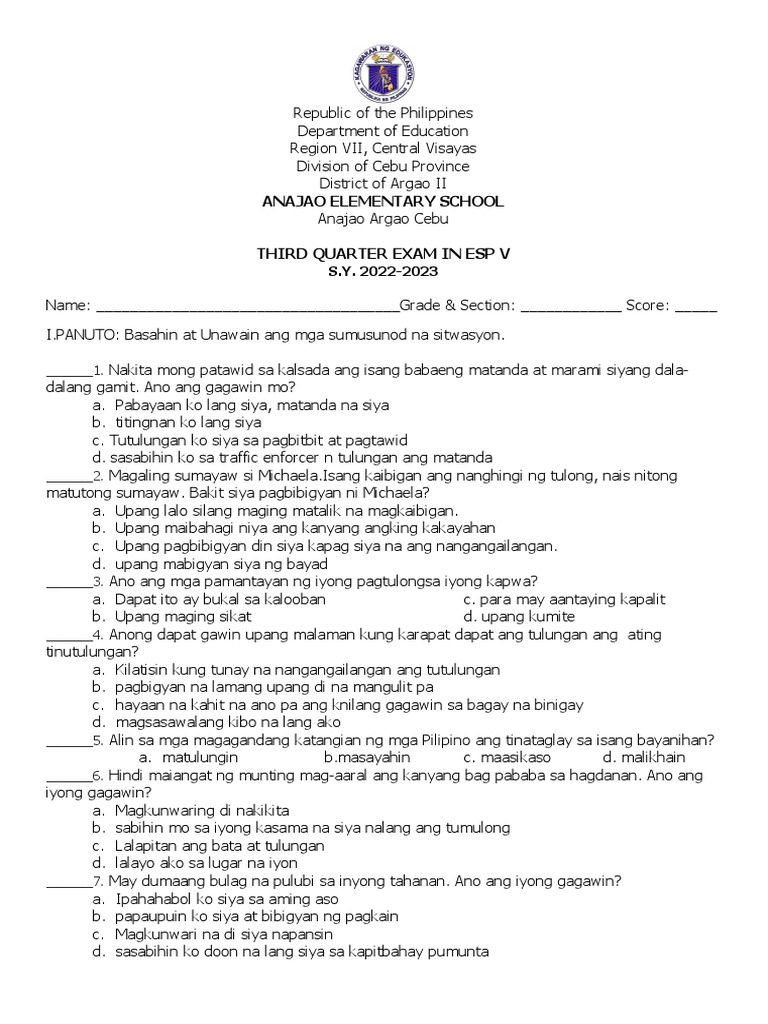 Q3 Periodical ESP | PDF