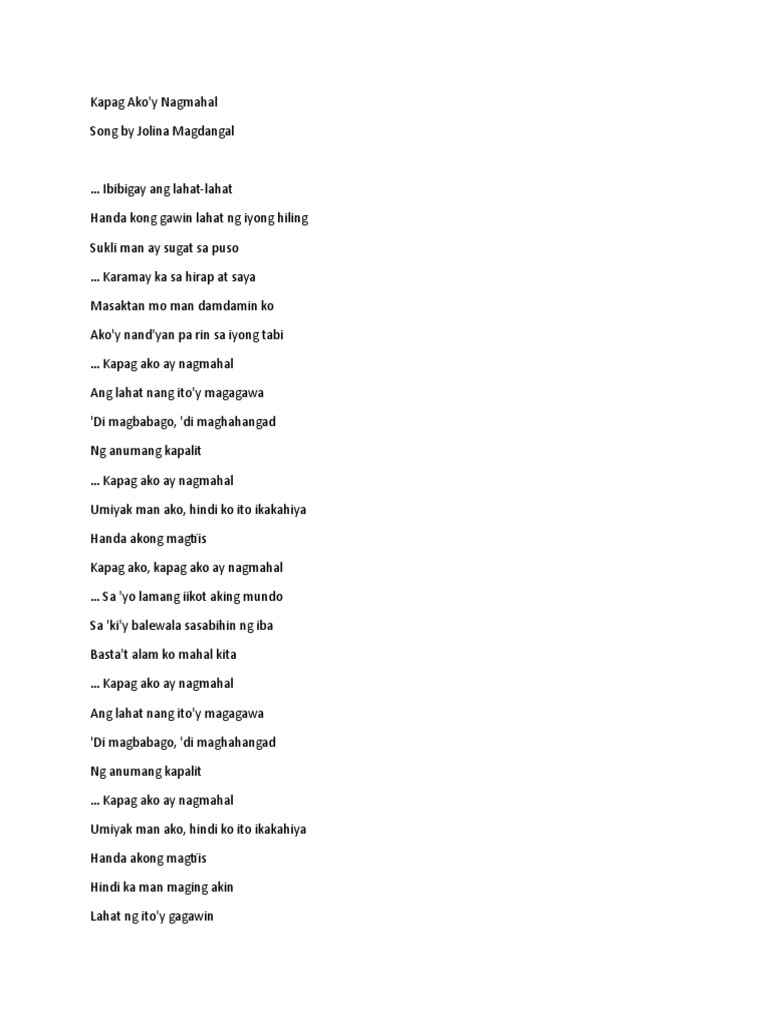 Kapag Ako'y Nagmahal | PDF