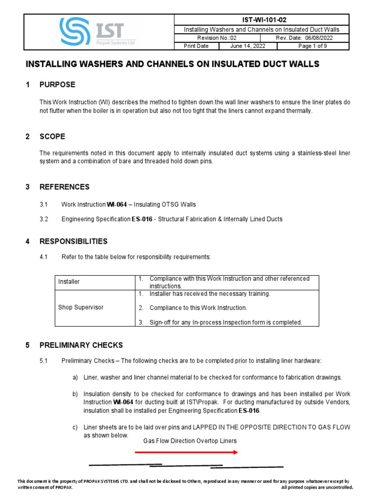 IST-WI-101-02 Installation of Liner Hardware | PDF | Nut (Hardware ...