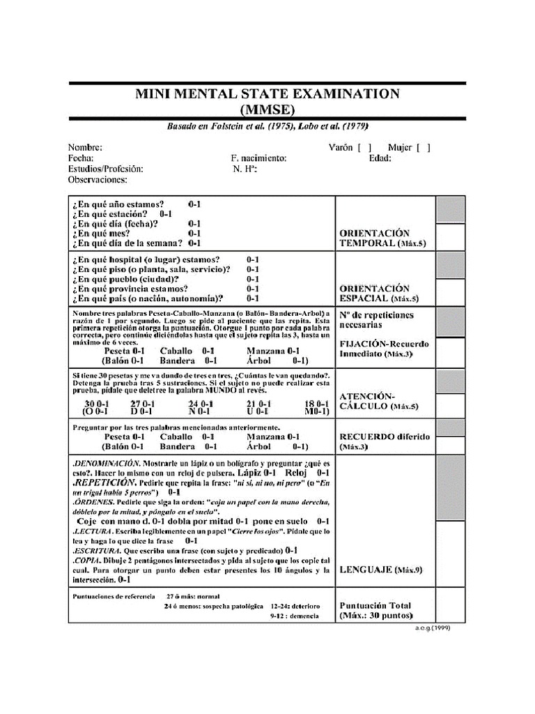 Mini Mental | PDF