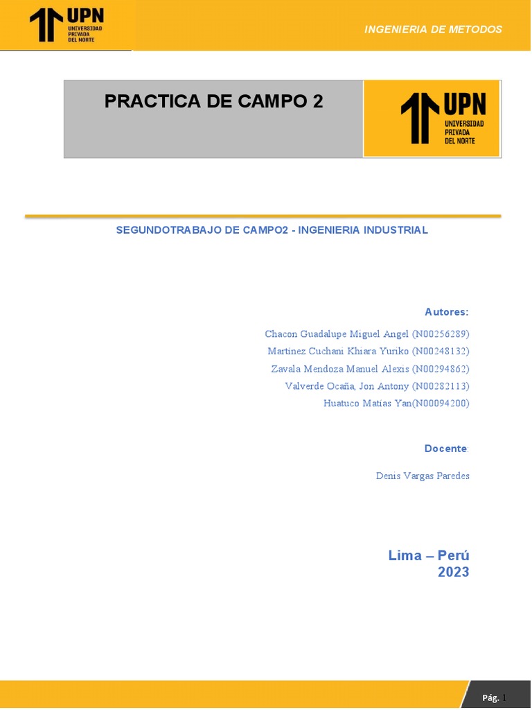 Practica de Campo 2 - Grupo 2 | PDF