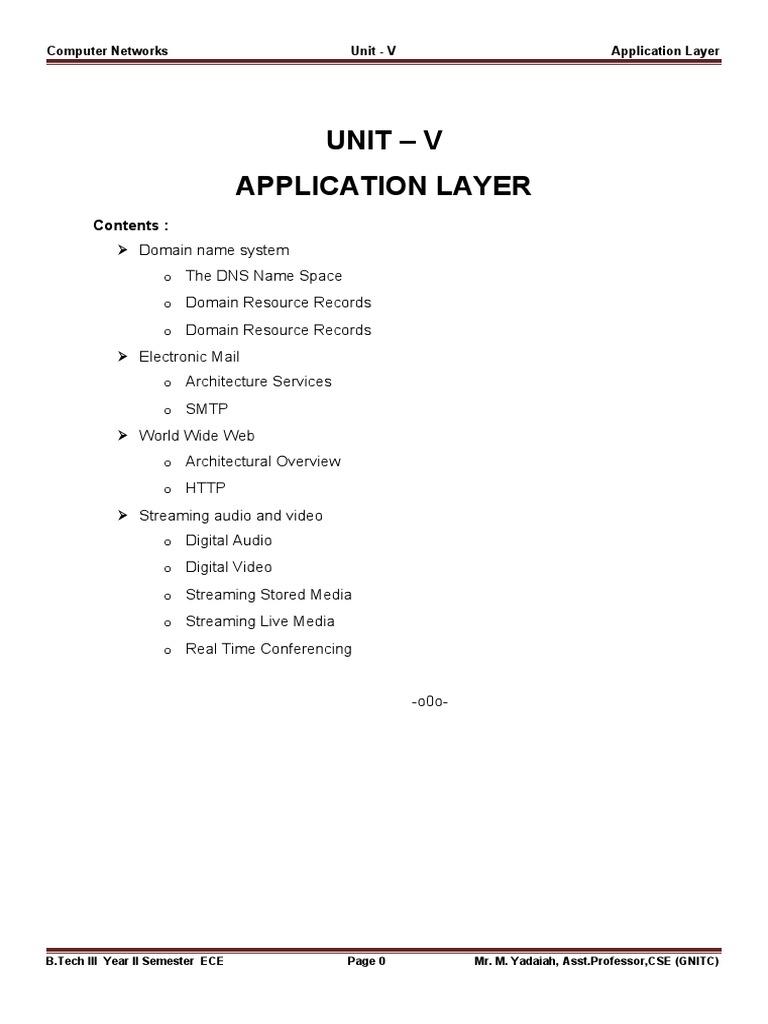 CN Unit 5 | PDF | Domain Name System | World Wide Web
