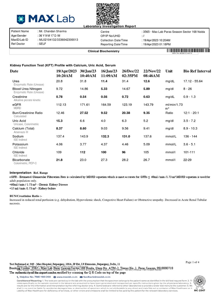 Max Lab Report | PDF | Organ (Anatomy) | Hematology