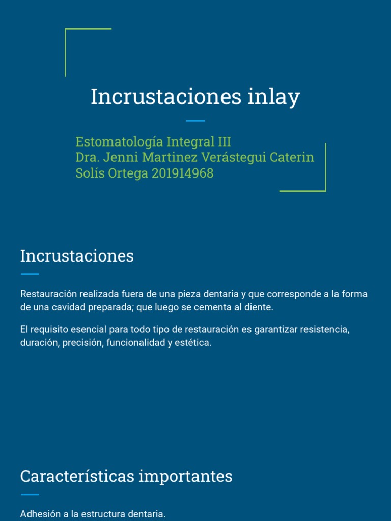 Incrustaciones Inlay | PDF