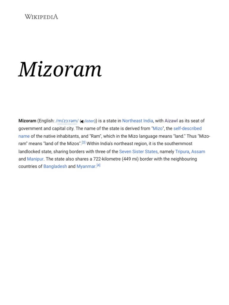 Mizoram (English | PDF