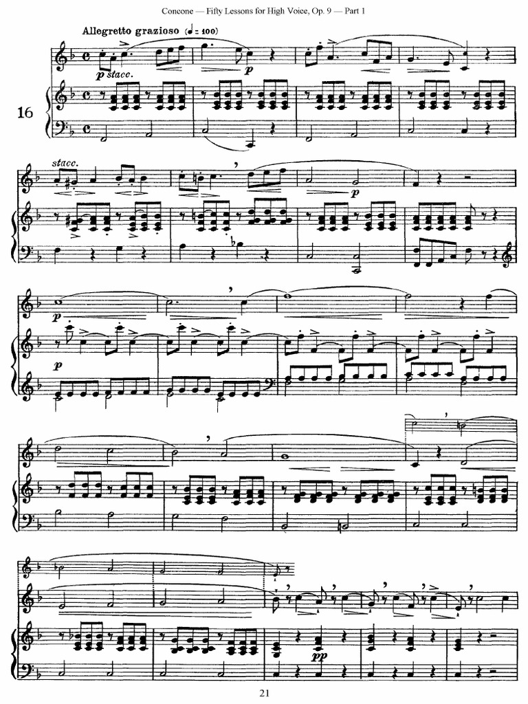 G. Concone,-_50_Lessons_for_High_Voice,_Op._9-2 | PDF
