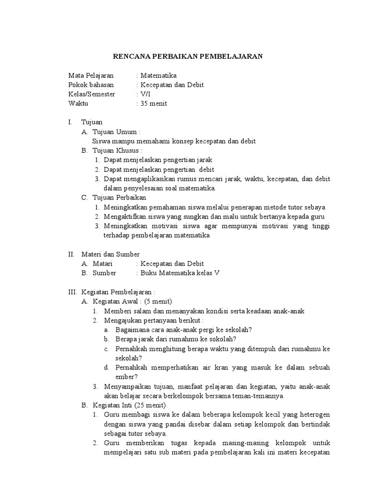 RPP Siklus 1 PTK RIA Kelas V (Tugas PKP) | PDF | Karier & Perkembangan