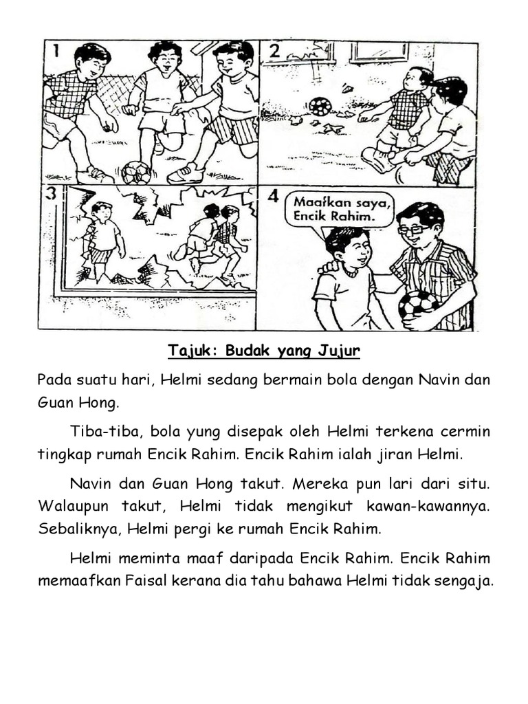 Karangan Ringkas - Budak Yang Jujur | PDF