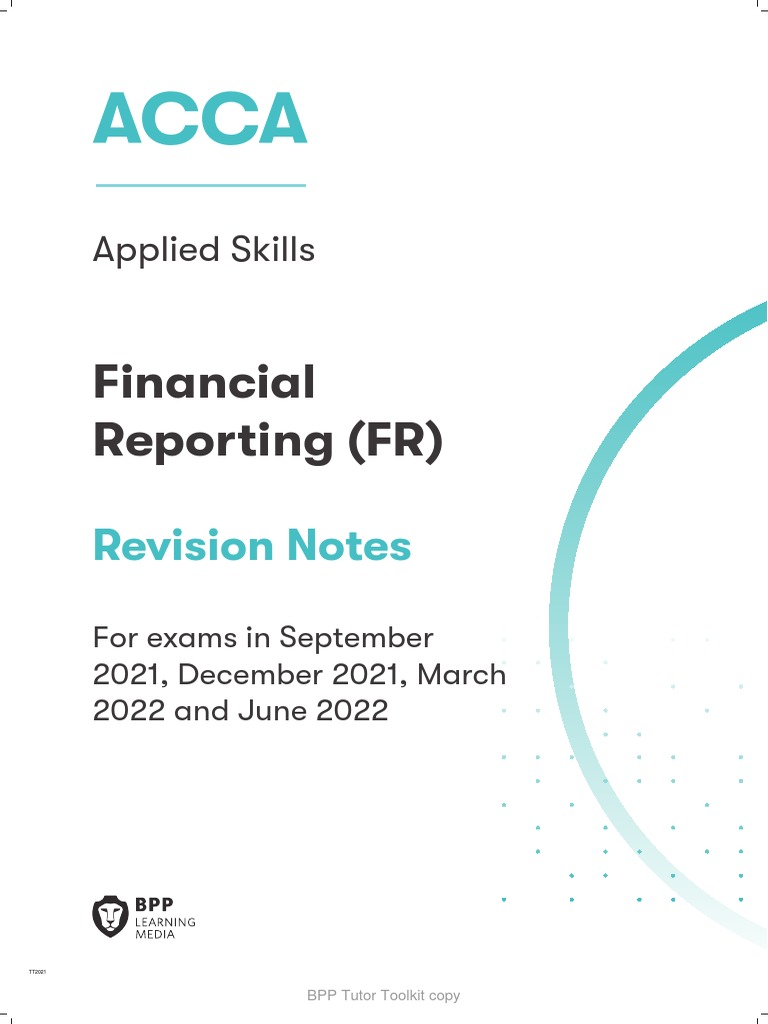 Financial Reporting (FR) : Revision Notes | PDF | International ...