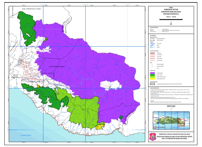 Peta Kawasan Hutan Kabupaten Bone Bolango | PDF