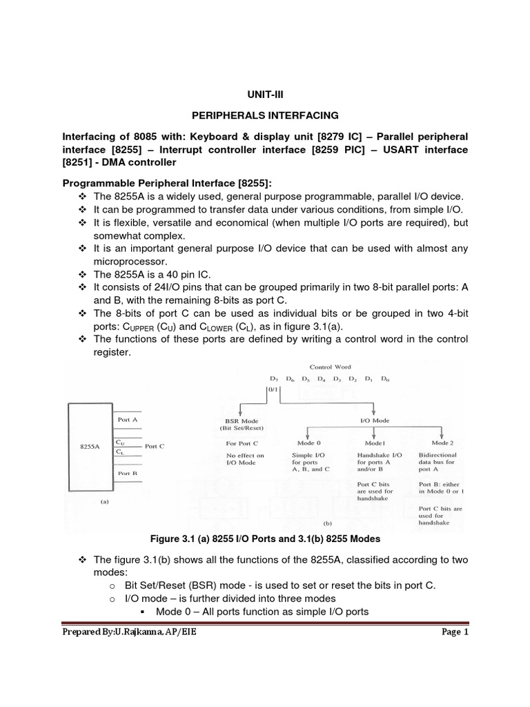 MPMC Unit 3 | PDF | Input/Output | Computer Data MPMC Unit 3 | PDF | Input/Output | Computer Data