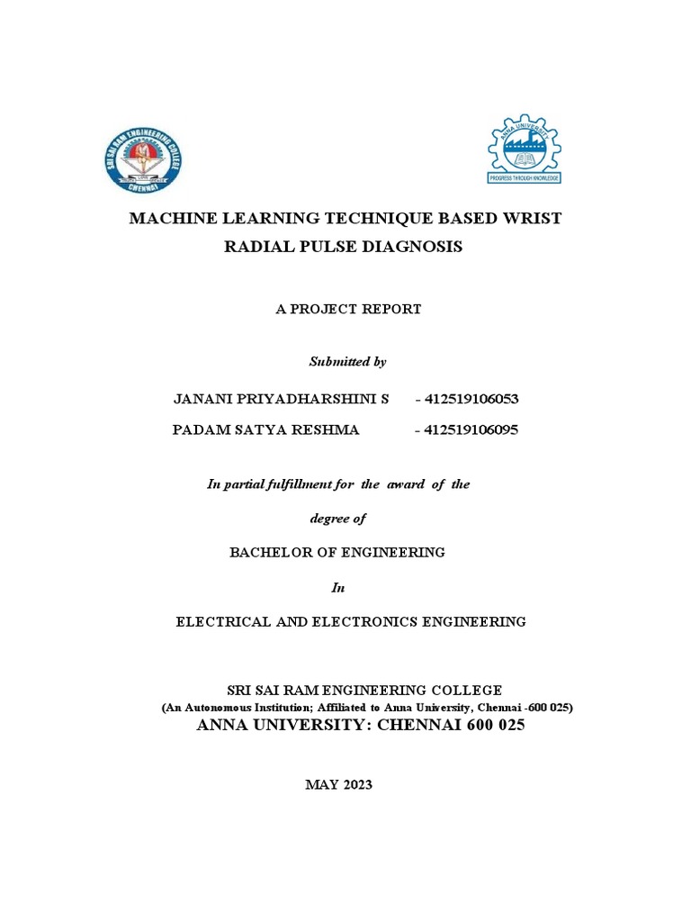 Machine Learning Technique Based Wrist Radial Pulse Diagnosis | PDF ...