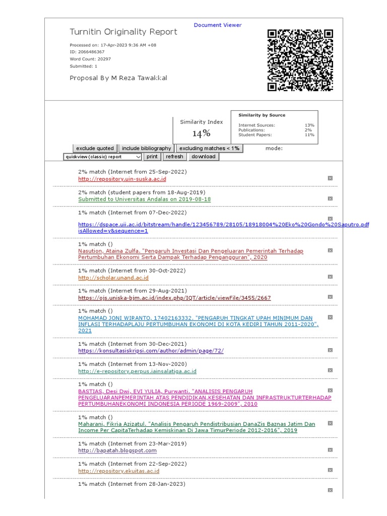 14 Turnitin Originality Report Proposal Pdf