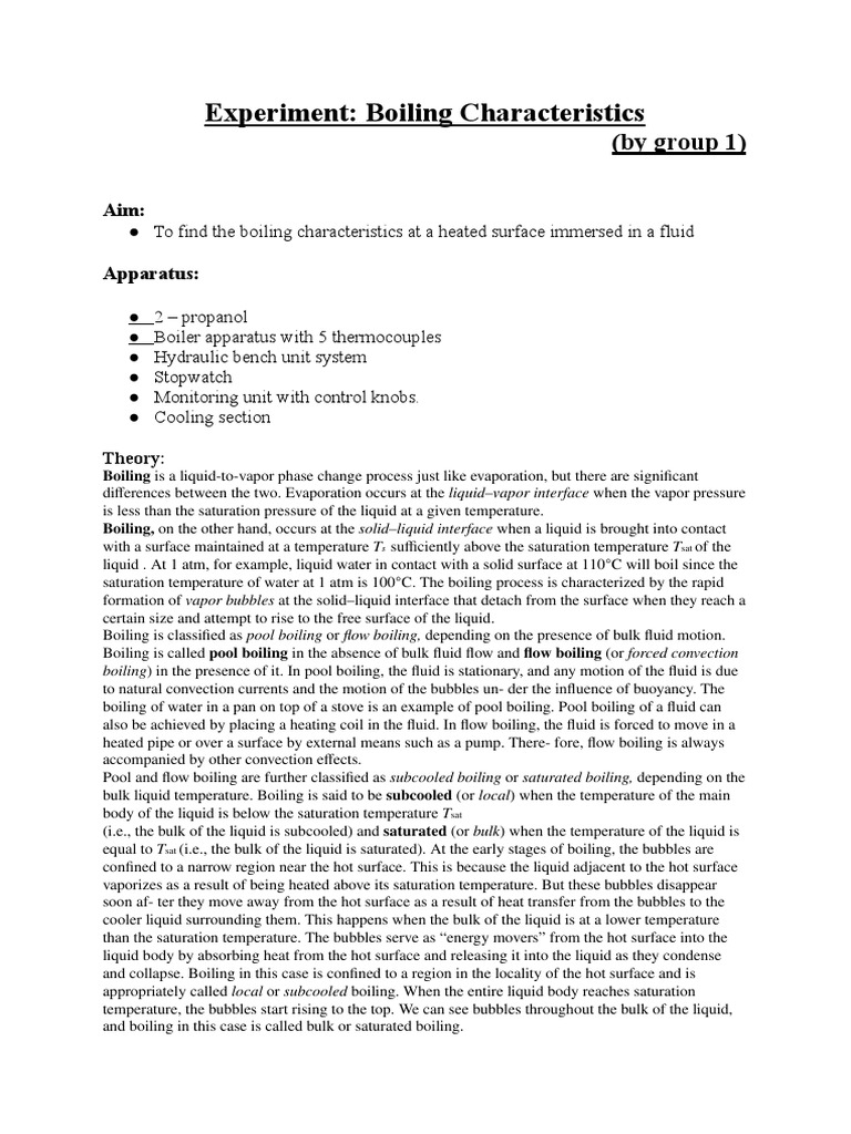 Boiling Report | PDF | Boiling | Liquids