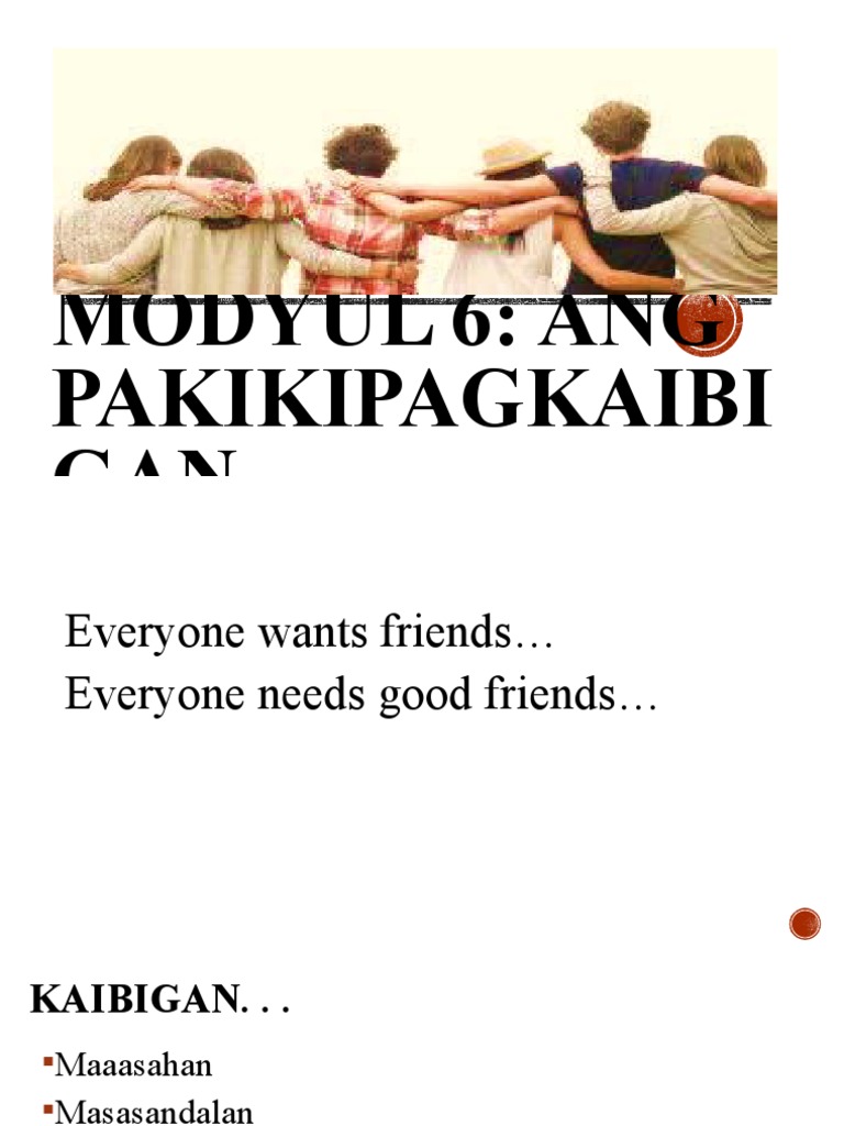 Modyul 6 Ang Pakikipagkaibigan | PDF