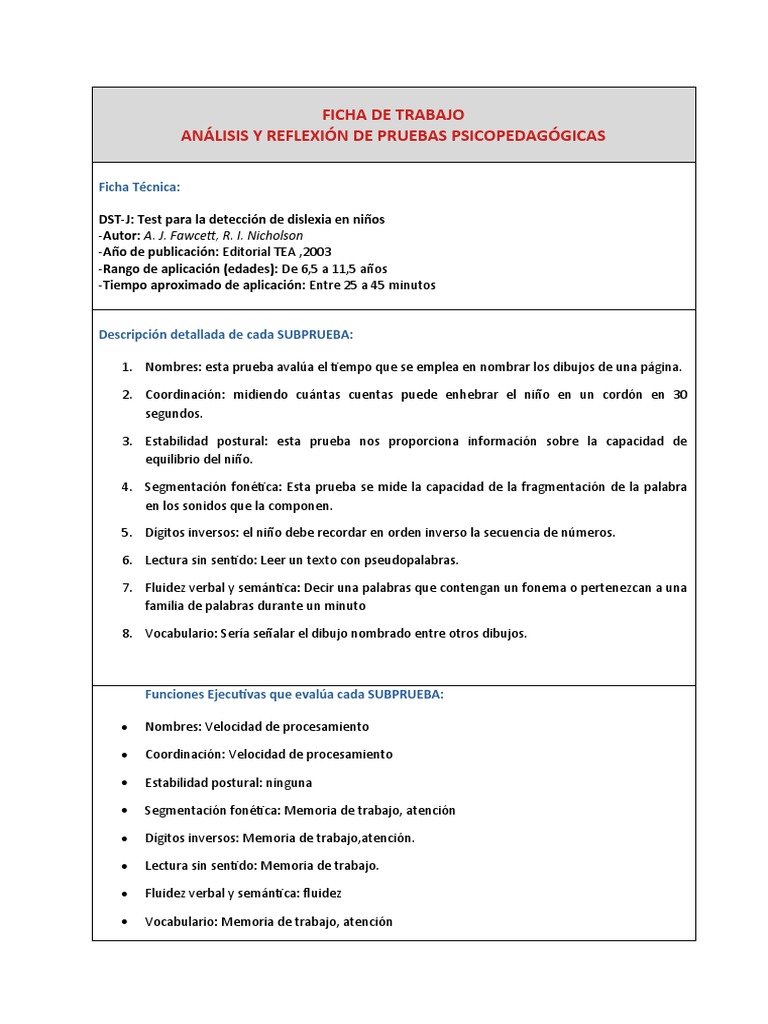Modelo de Analisis DST-J Raquel | PDF