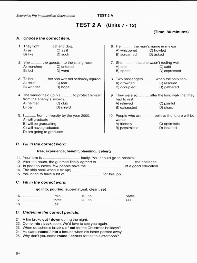 Test 2A - 7th Grade | PDF