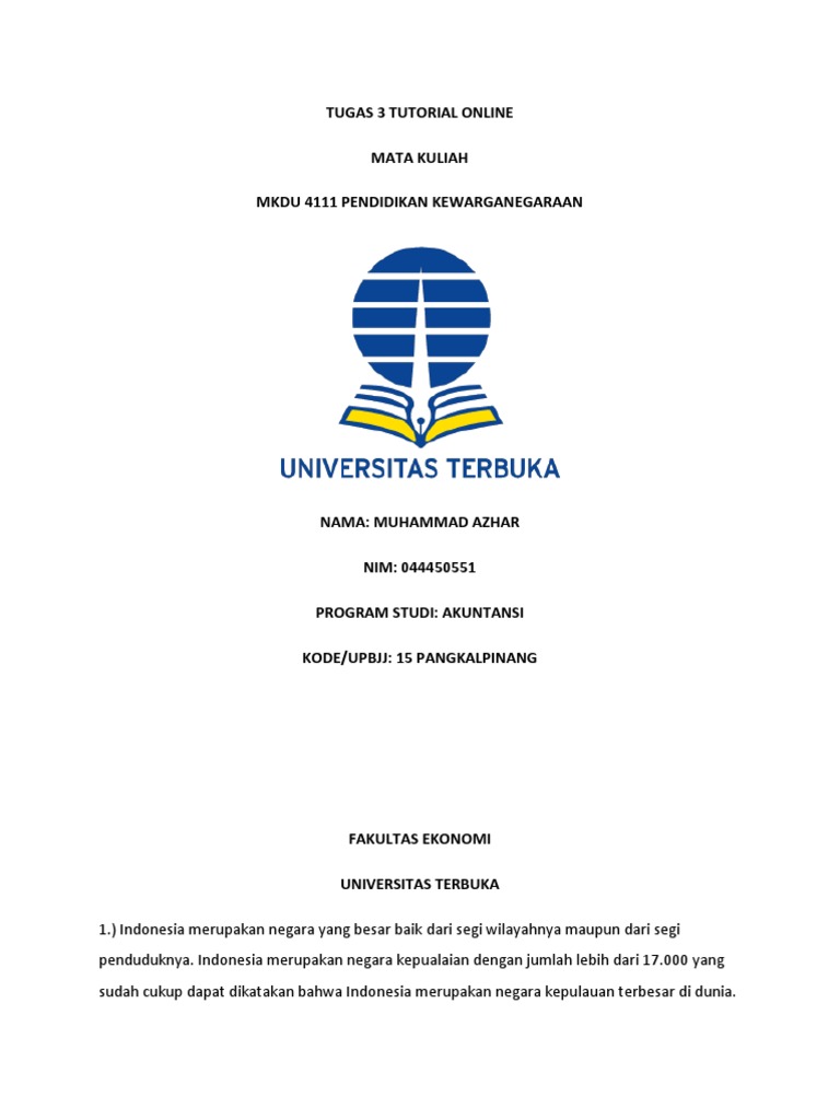 TUGAS 3 TUTORIAL PKN | PDF