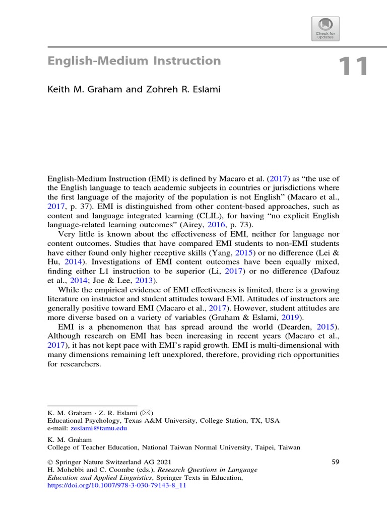 English-Medium Instruction | PDF | Teachers | Multilingualism