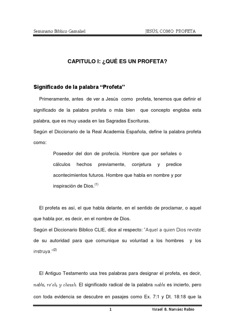 Jesus Como Profeta (Trabajo) | Descargar gratis PDF | Profeta | Viejo ...