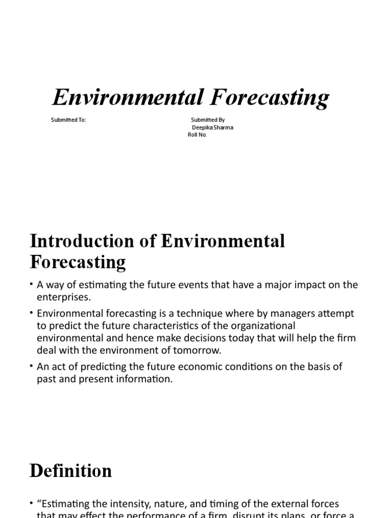 Environmental Forecasting | PDF | Forecasting | Information