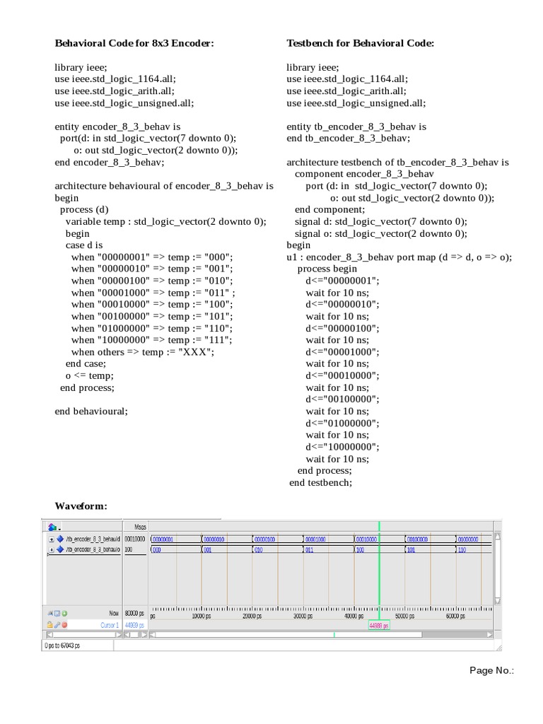 Expt 3 Encoder 8 3 | Download Free PDF | Computing | Computer Engineering