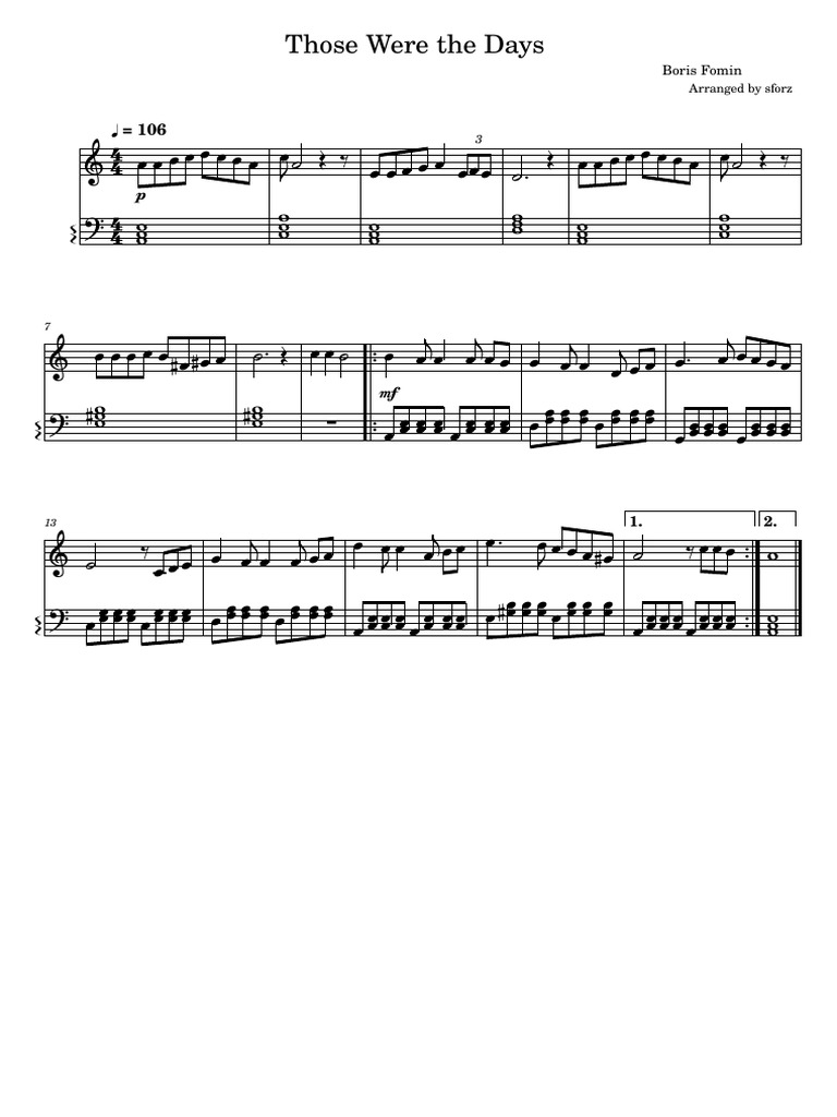 Those Were The Days: Boris Fomin | PDF