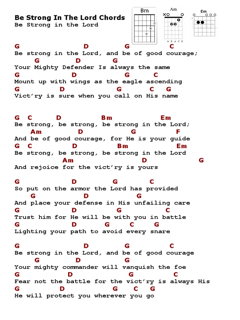 Be Strong in The Lord Chords | PDF