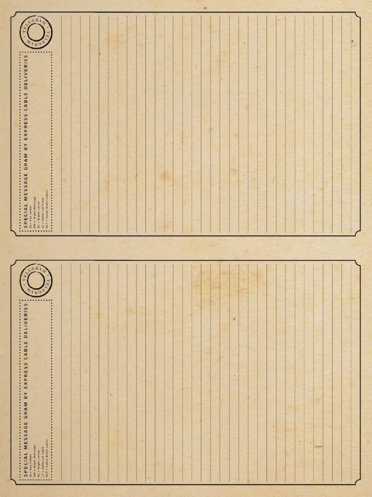 Telegram Stationery Set LETTER AGED2 | PDF