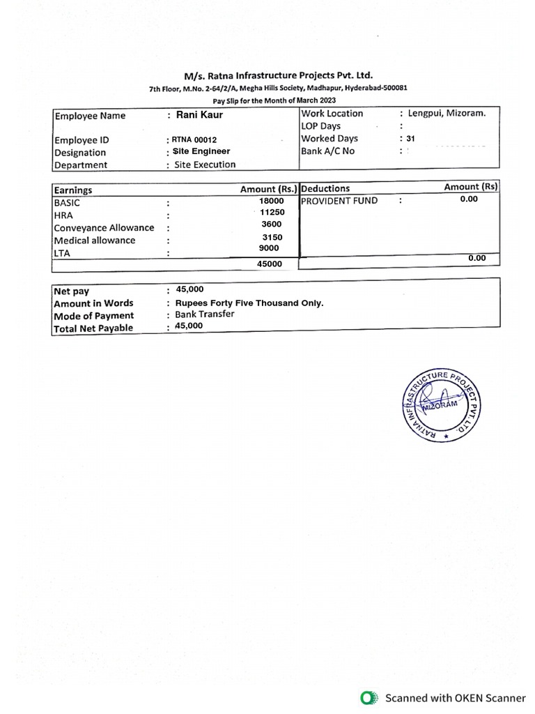 Salary Slip 2 | PDF