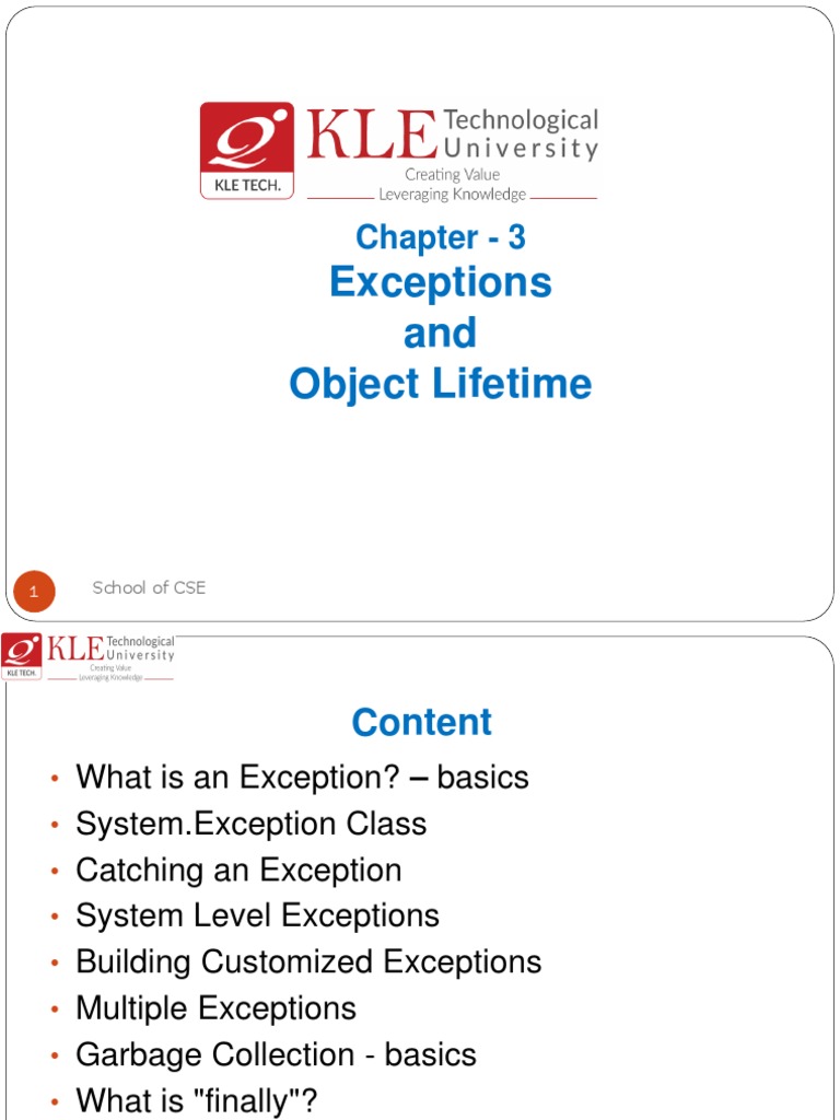3 Exceptions | PDF | Computer Engineering | Computer Programming 3 Exceptions | PDF | Computer Engineering | Computer Programming