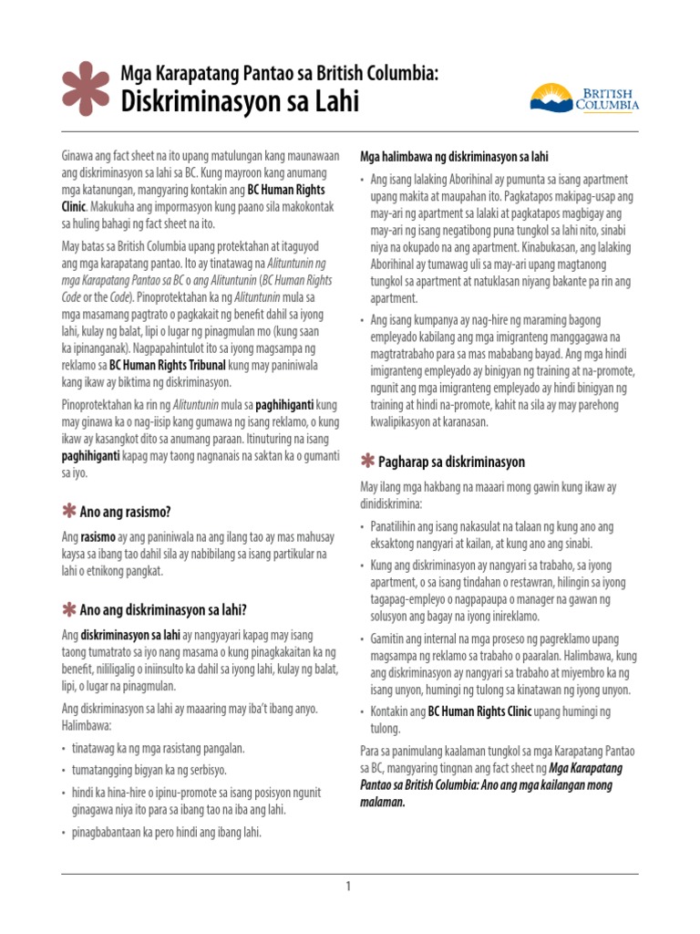 Filipino Racial Discrimination | PDF