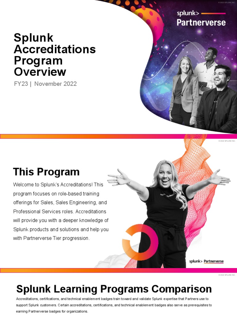 Splunk Accreditations Program Overview - November 2022 | PDF ...