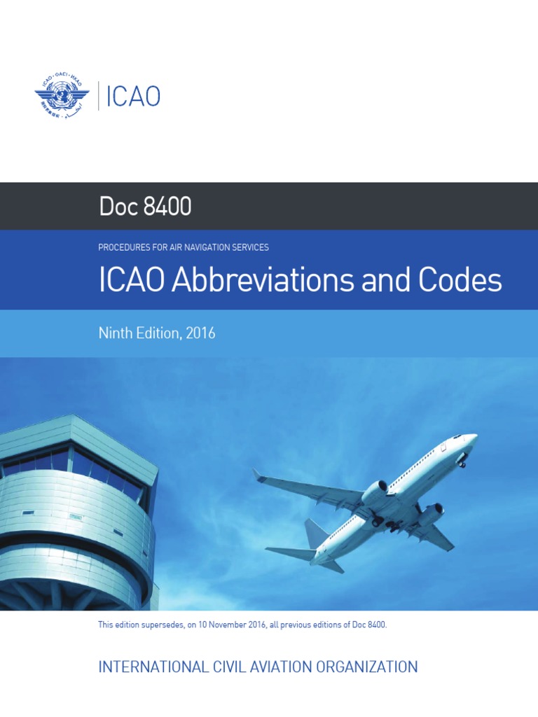 ICAO Abbreviations and Codes: Ninth Edition, 2016 | PDF | Air Traffic ...