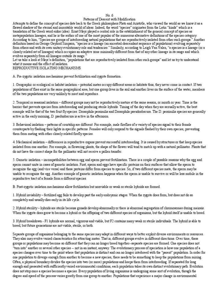 Patterns With Descent Modification And Development Of Evolutionary Thought Download Free Pdf