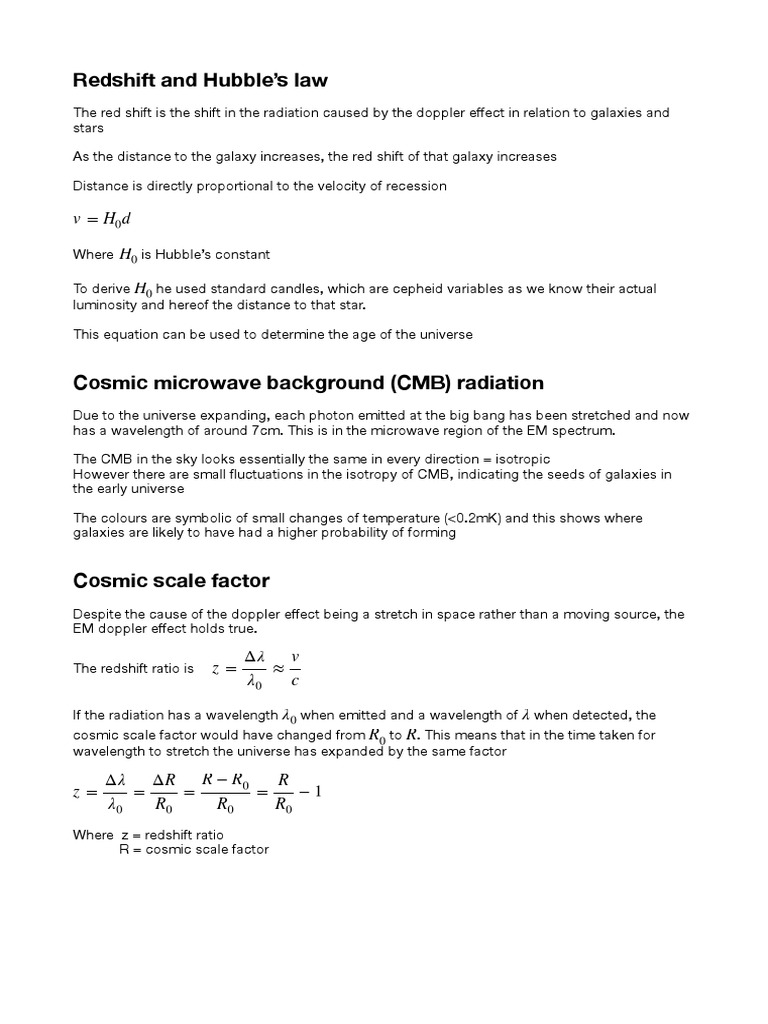 IB Physics - D.3 Cosmology | PDF | Social Science | Science & Mathematics