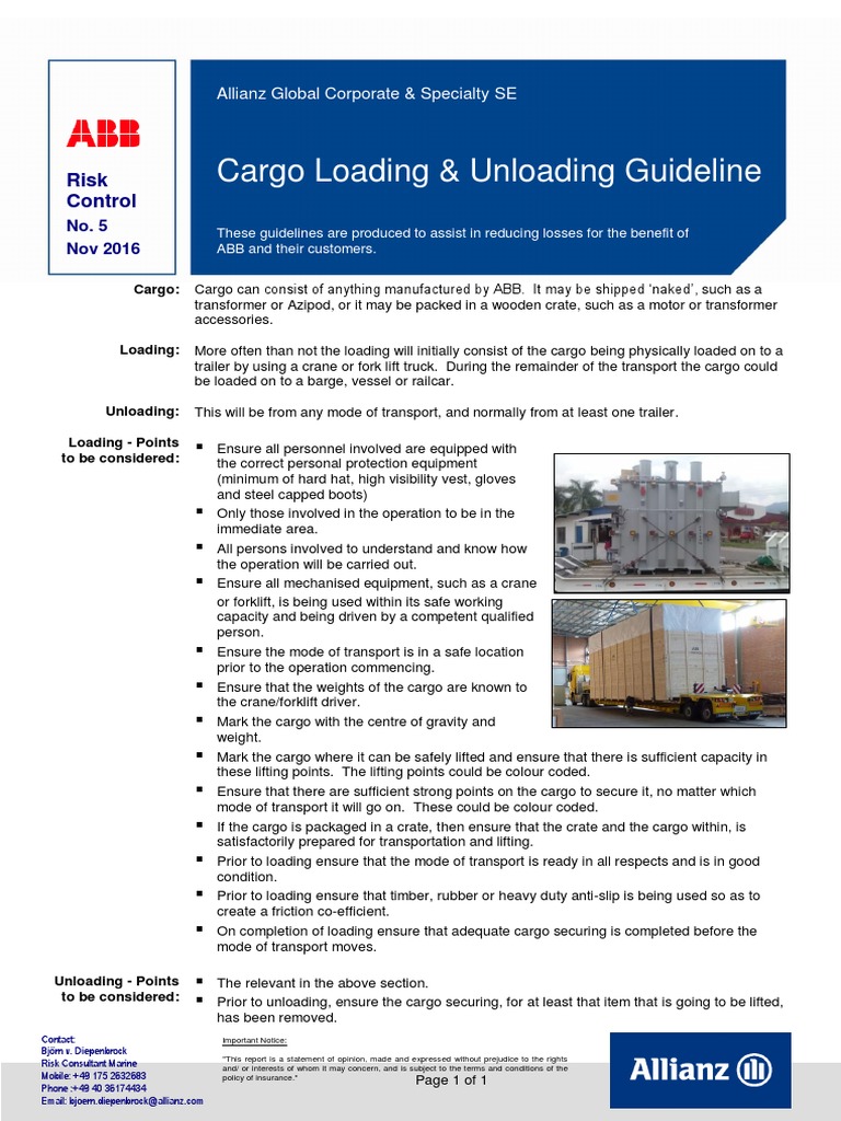 SA-S-124-01-02 ABB Risk Control Cargo Loading and Unloading Guideline ...