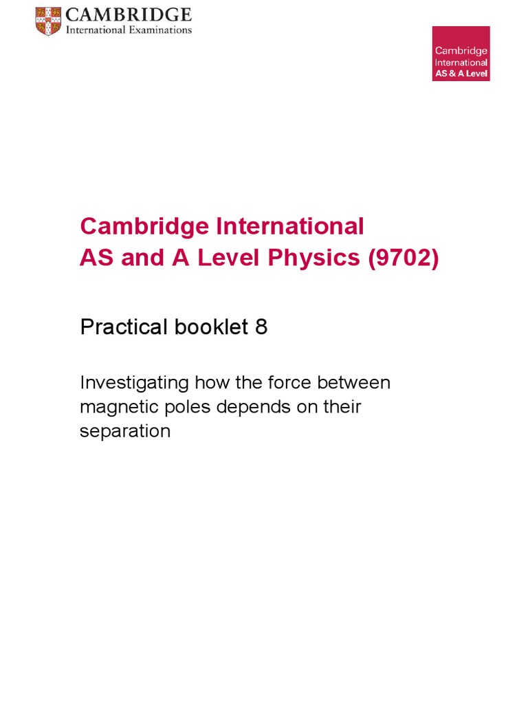 Cambridge International AS and A Level Physics (9702) : Practical ...