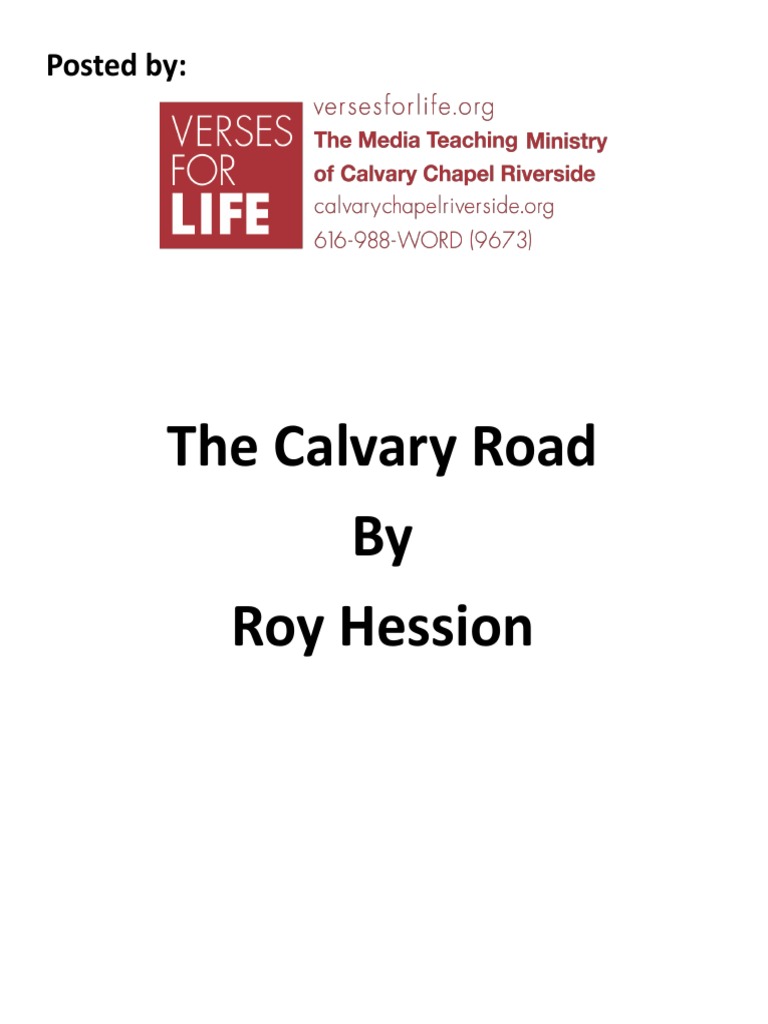 The Calvary Road Hession | PDF | Jesus | Confession (Religion)