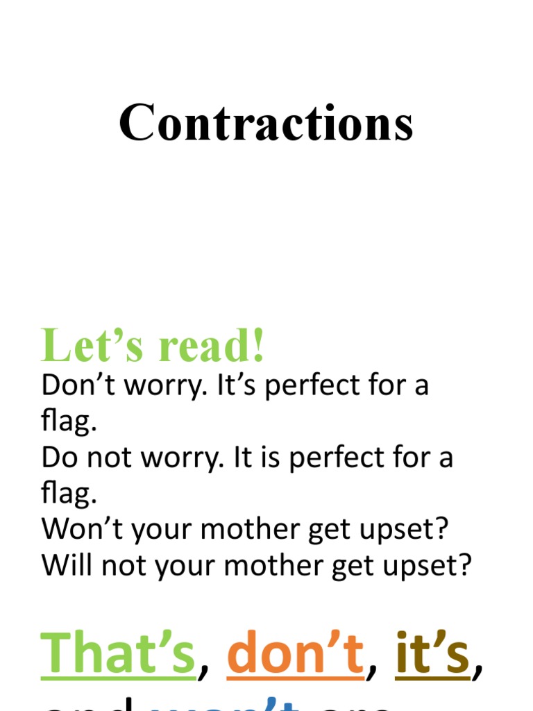 Contractions | PDF