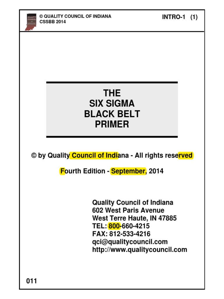 05 CSSBB Primer | PDF | Six Sigma | Lean Manufacturing