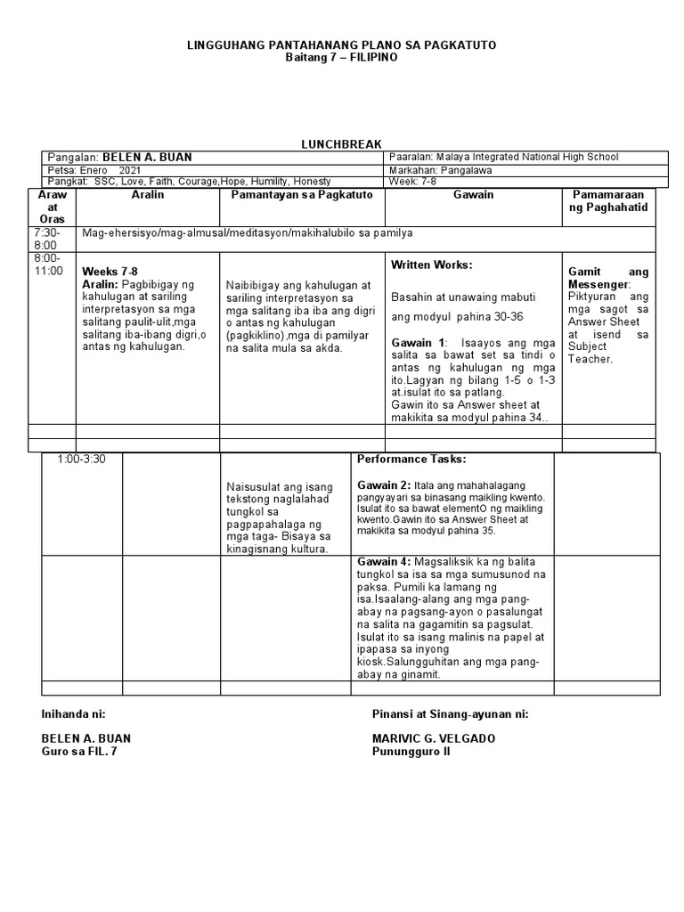 BUAN WHLP 2nd 7 8 | PDF