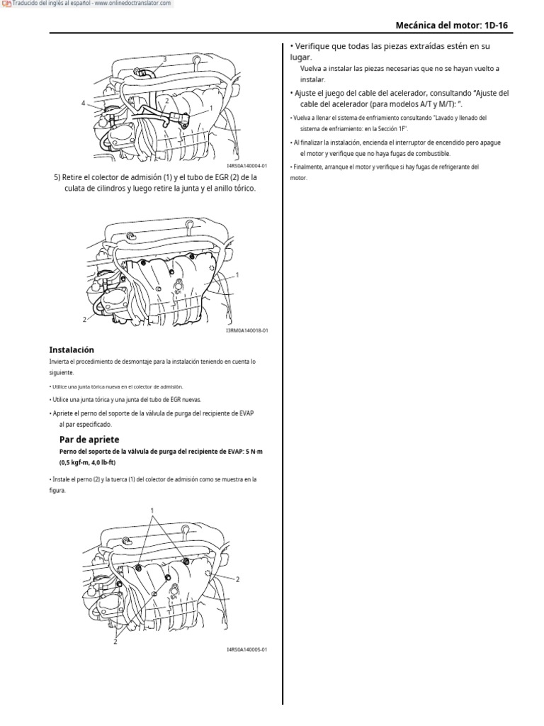 Suzuki M16A PDF - En.es | PDF | Transmisión manual | Embrague