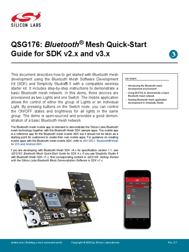 qsg176 Bluetooth Mesh SDK v2x Quick Start Guide | PDF | Bluetooth | Android (Operating System)